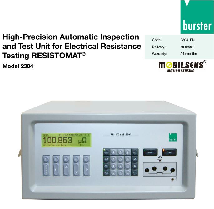 Burster,Milliohmmeter,微歐姆計,Model 2304,創磁微測,Mobilsens